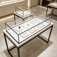 China Secure Jewelry Display Table with Built-in Lock, Customized Solid Back, and Eco-Friendly Materials for sale