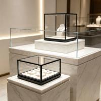 China Secure Jewelry Display Table with Built-in Lock, Customized Solid Back, and Eco-Friendly Materials for sale
