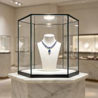 China Secure Jewelry Display Table with Built-in Lock, Customized Solid Back, and Eco-Friendly Materials for sale