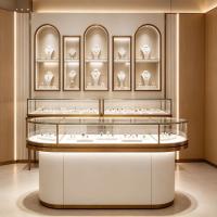 China Secure Jewelry Display Table with 12 Compartments and Dimmable LED Lighting for sale