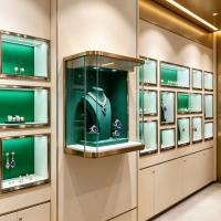 China Lockable Upright Display Case with Adjustable Glass Shelves and Ventilated Back Panel for sale