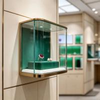 China Lockable Upright Display Case with Adjustable Glass Shelves and Ventilated Back Panel for sale