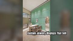 Custom Wood Glass Jewelry Showcase for Retail Stores
