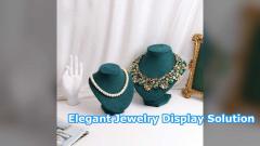 Elegant Flannel Necklace Display Stand for Retail Jewelry