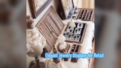 Minimalist Wooden Jewelry Display Stands for Luxury Stores
