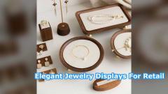 Elegant White Jewelry Display Stands for Retail Stores
