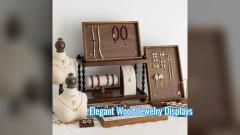 Elegant Wood Jewelry Display Set for Retail Stores