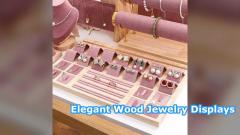 Elegant Wood Pendant Necklace Display Stands for Retail