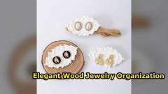 Elegant Wood Jewelry Display Tray for Home and Travel