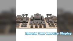 Matte Grey Jewelry Display Set for Elegant Retail Showcases