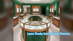 Luxury Circular Jewelry Display Case for High End Stores