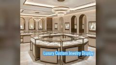 Luxury Curved Jewelry Display Case Custom Modular Design