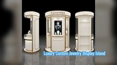 Luxury Round Jewelry Display Island Custom Retail Showcase