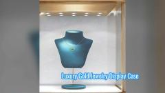Luxury Gold Jewelry Display Case for Premium Retail Stores