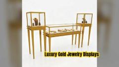 Luxury Gold Jewelry Display Set for Retail Stores
