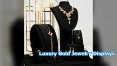 Luxury Gold Jewelry Display Stands for Retail Stores