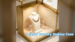 Luxury Gold Marble Jewelry Display Case for Boutiques