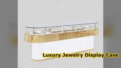 Luxury Gold Jewelry Display Case with LED Lighting