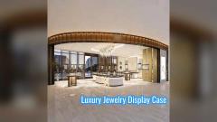 Luxury Solid Wood Jewelry Display Case with Glass Door