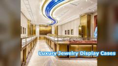 Luxury Champagne Gold Jewelry Display Case for Boutiques