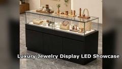 Luxury Black LED Jewelry Display Cabinet for Retail Shops