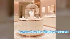 Luxury Dome Jewelry Pedestal with LED Lighting