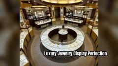 Luxury Curved Jewelry Display Case for High End Stores