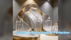 Luxury Gold Jewelry Display Stand for Retail Boutiques