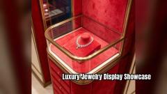 Luxury Jewelry Display Counter Premium Gold Showcase
