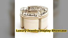 Luxury Curved Jewelry Display Table for Retail Stores