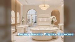 Luxury Curved Jewelry Display Counter for Retail Stores