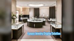 Luxury Black and Gold Jewelry Display Case Solution