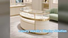 Luxury Curved Jewelry Display Counter for Retail Stores