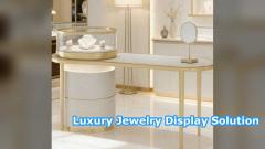 Luxury Oval Jewelry Display Table for Boutique Stores