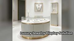 Luxury Jewelry Display Set Light Grey and Rose Gold