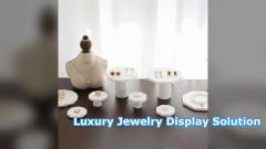 Elegant White Jewelry Display Set for Luxury Showcases