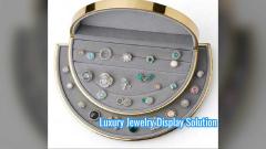 Luxury Velvet Ring Display Tray for Jewelry Stores