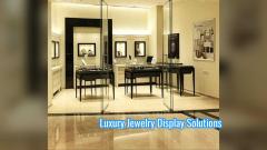 Luxury Black Wood Jewelry Store Display Set