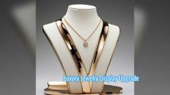 Premium Rose Gold Necklace Display Bust for Jewelry Stores