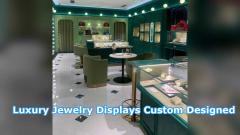 Luxury Wooden Jewelry Display Showcase Custom Retail Design