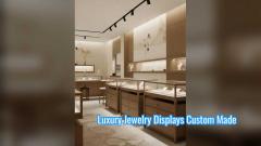 Luxury Gold Jewelry Display Counter Custom Retail Solutions