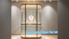 Luxury Jewelry Display Cabinet LED Glass Showcase