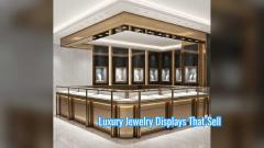 Luxury Gold Jewelry Display Cases for Retail Stores