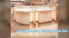 Luxury Curved Jewelry Display Cases with LED Lighting