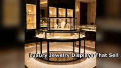 Luxury Black and Gold Jewelry Store Display Set
