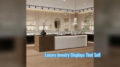 Luxury Wooden Jewelry Display Counter for Retail Showrooms