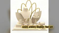 Luxury Gold Jewelry Display Stands for Retail Stores