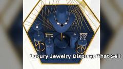 Luxury Jewelry Display Props Gold Velvet Set