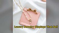 Luxury Gold Jewelry Display Stands for Retail Stores
