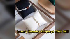 Luxury Wood Jewelry Display Set for Retail Showrooms